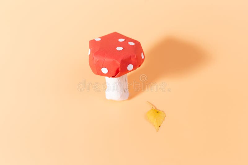Handmade Craft for Kids, How To Make Mushroom from Paper, Easy Tutorial ...