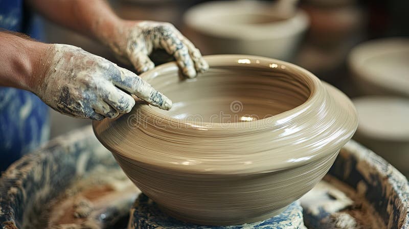 Handmade Crafts and Traditional Pottery. Stock Photo - Image of ...