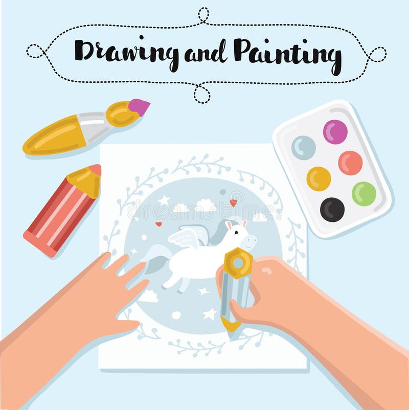 Kids Handmade Creative Process Stock Illustrations – 145 Kids Handmade ...