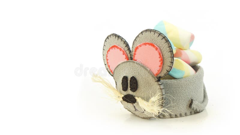 Handmade Cup with Foamy Mouse Shape with Candy Inside Stock Photo ...