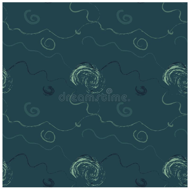 Handmade Curvy Wavy Seamless Pattern Stock Vector - Illustration of ...