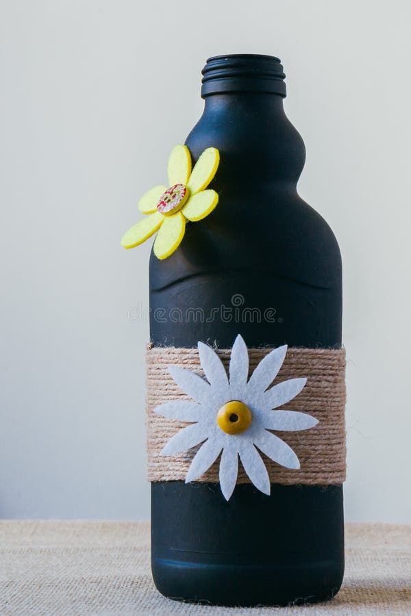 Handmade decorated bottle stock image. Image of design - 92312359