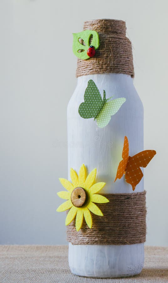Handmade decorated bottle stock photo. Image of case - 19923748
