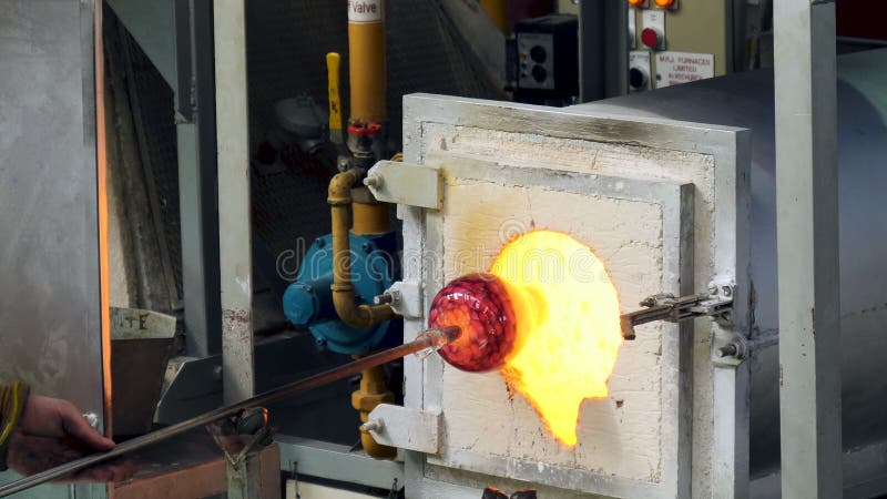 Handmade Decorative Glass Object in a Factory Stock Footage - Video of ...