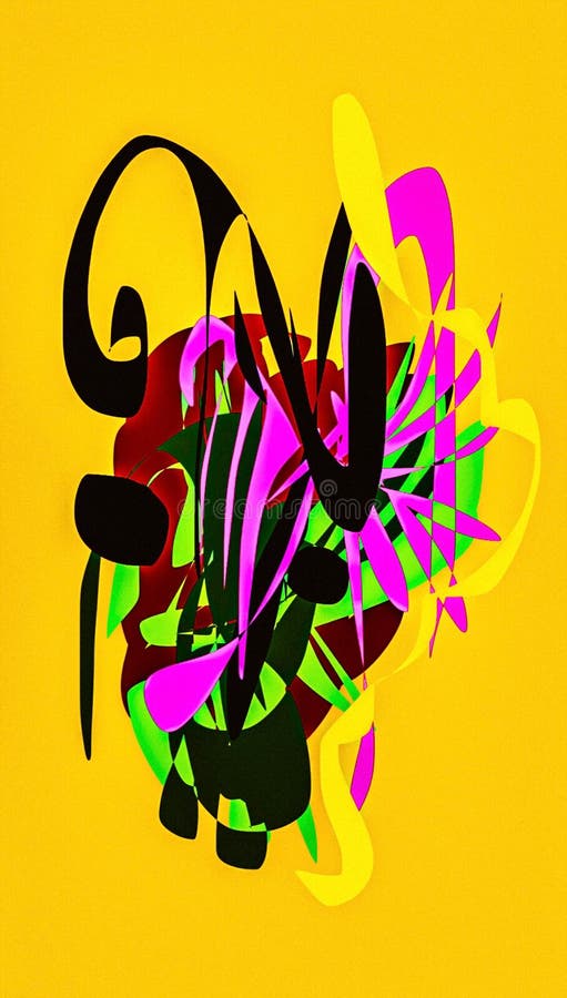 Abstract Animal Face - Abstract Drawing 11.3 Stock Illustration ...