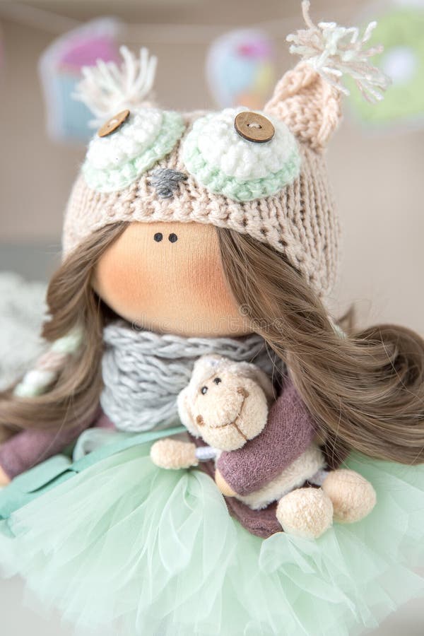 Handmade doll stock photo. Image of cotton, hand, good - 65386964