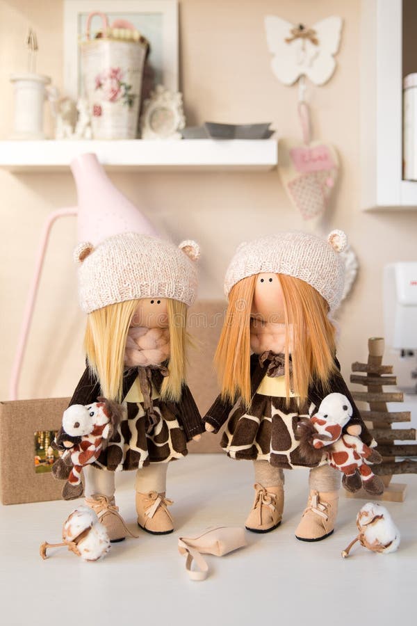 Handmade doll stock photo. Image of needlework, children - 64186290