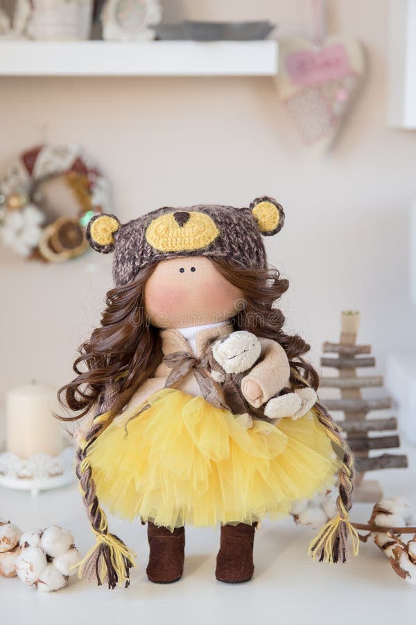 Handmade doll stock image. Image of handmade, inerior - 64186365