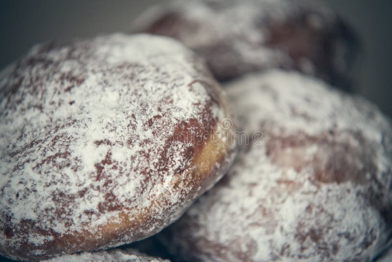 Handmade Doughnuts Prepeared for Fat Thursday Stock Image - Image of ...