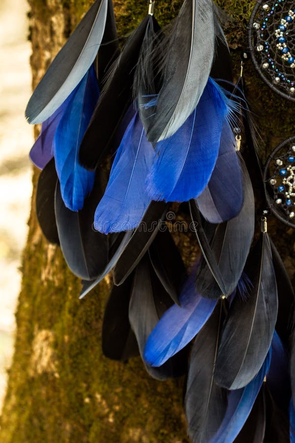 Handmade Dream Catcher with Feathers Threads and Beads Rope Hanging ...