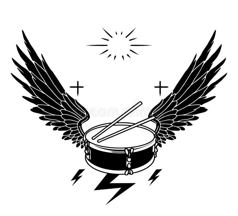 Handmade Drum Logo Best Vector Stock Vector - Illustration of black ...
