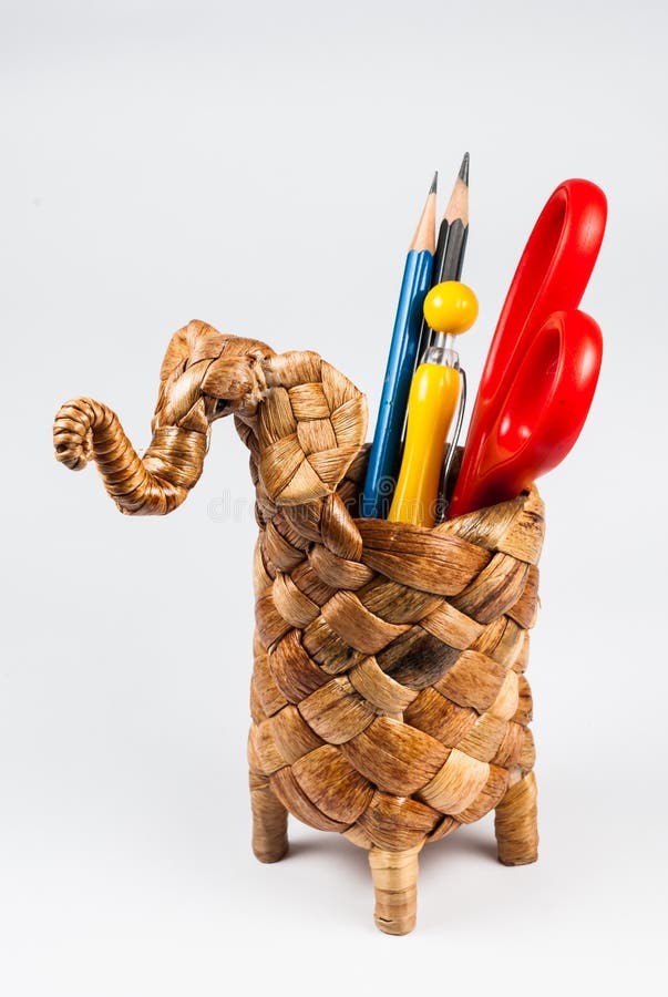 Handmade Elephant Container Stock Image - Image of handiwork, pattern ...
