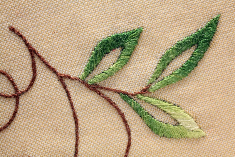 Handmade embroidery stock photo. Image of close, floral - 18962242