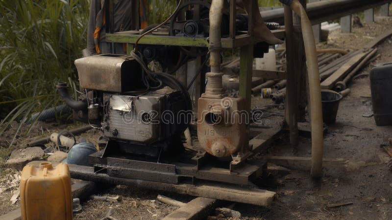 Handmade Equipment for Producing Oil with Digging a Ground Stock Photo ...