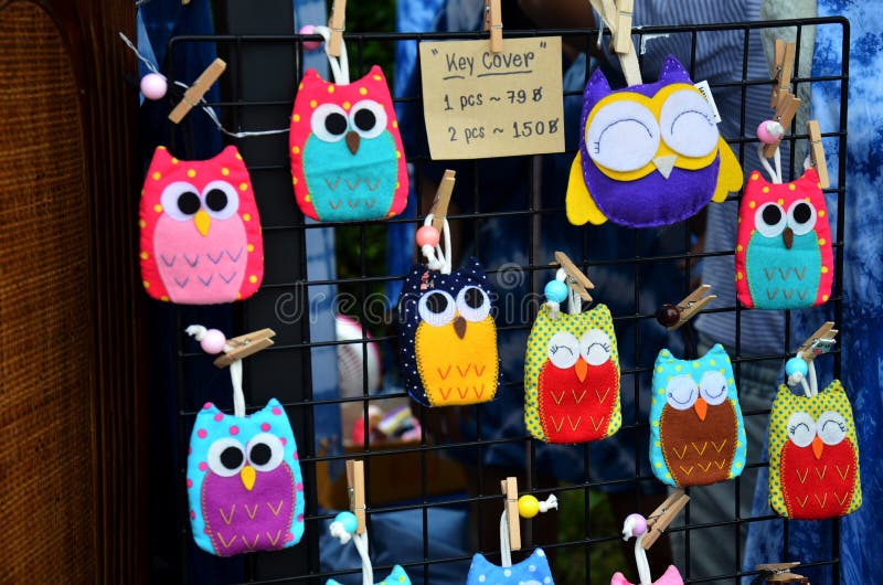 Handmade fabric key ring stock photo. Image of needlecraft - 63708100