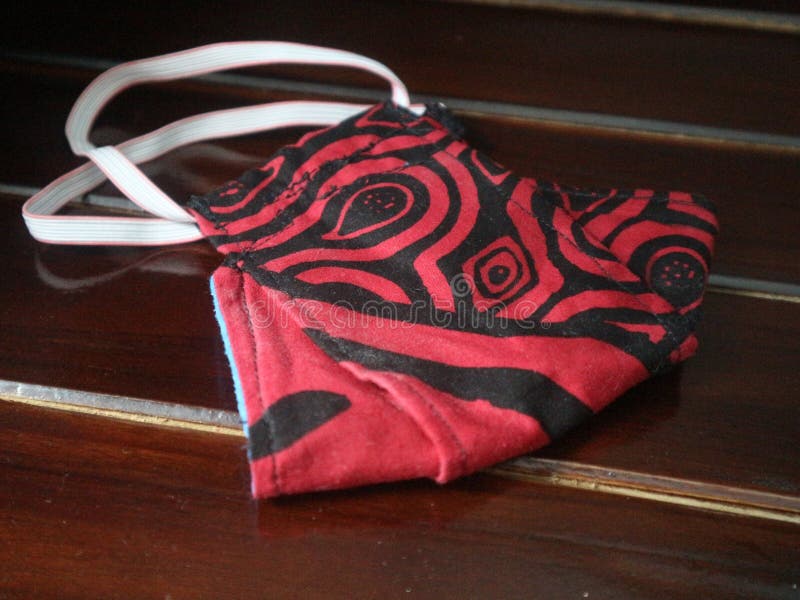 Handmade Face Mask DIY Batik Motif Stock Image - Image of handmade ...