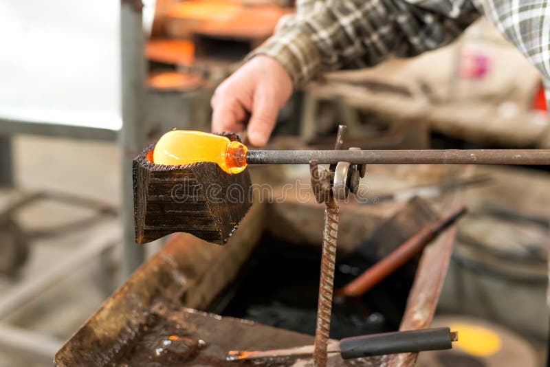 Handmade Figures of Melted Glass Stock Photo - Image of blowing ...
