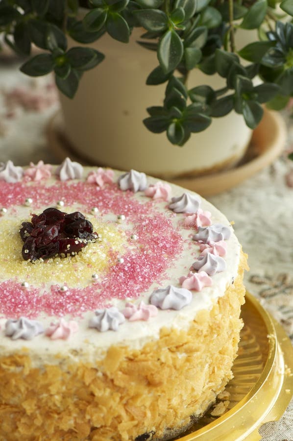 Handmade filbert cake stock image. Image of decor, delicious - 26312415