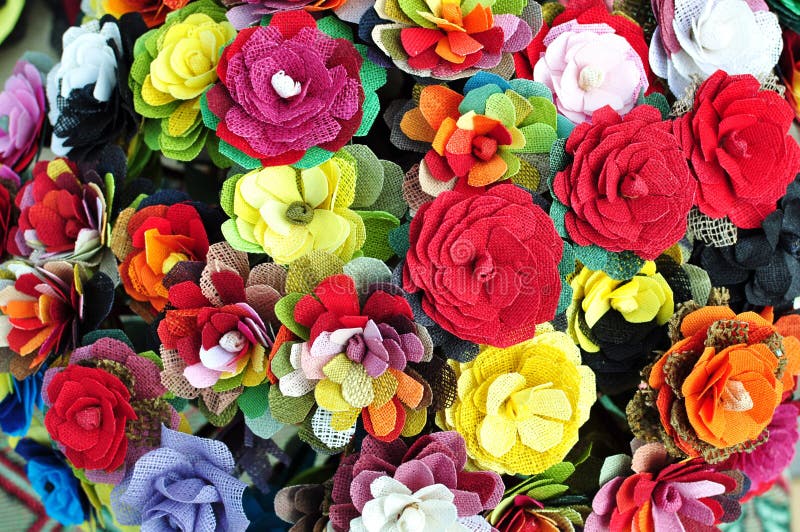 Handmade Flowers Background Stock Photo - Image of abstract, decorative ...