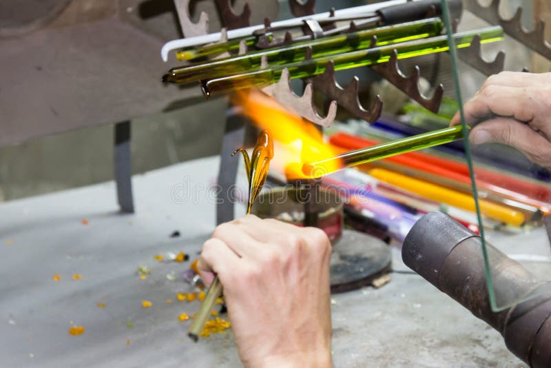 Handmade Glass Creative Handwork Glass Figurines Factory Stock Photo ...