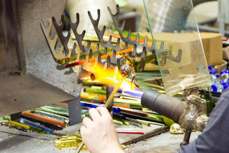 Handmade Glass Creative Handwork Glass Figurines Work in Factory Stock ...