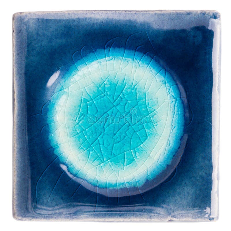 Handmade Glazed Ceramic Tile Stock Photo - Image of plate, detail: 80332648