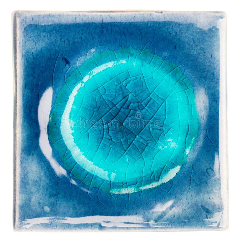 Handmade Glazed Ceramic Tile Stock Image - Image of artwork, enamel ...