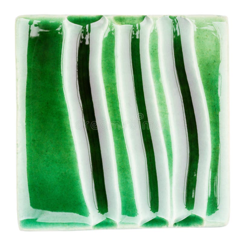 Handmade Glazed Ceramic Tile Stock Image - Image of geometric ...