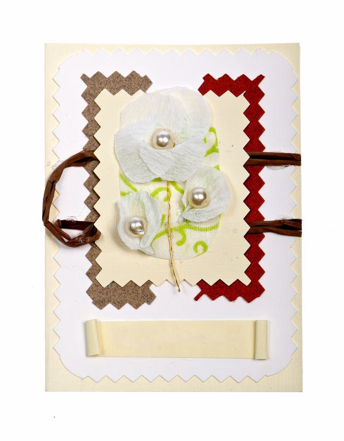 Handmade greeting card stock image. Image of cardboard - 25029617