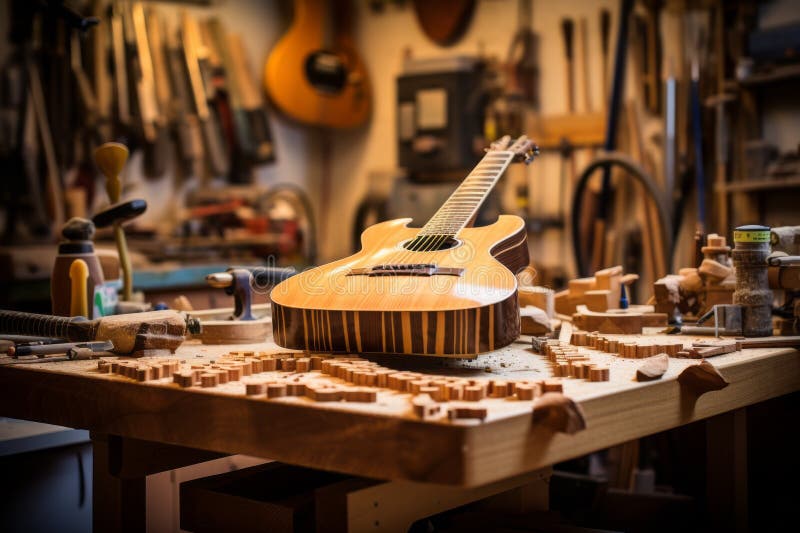 Handmade Guitar in the Workshop: an Intricately Crafted Guitar ...