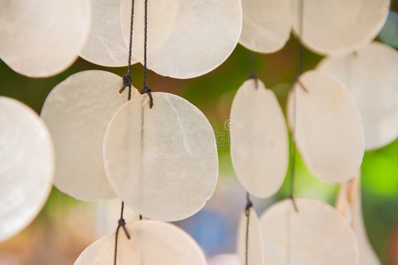 Handmade Hanging Shell Decor Wind Curtain Stock Image - Image of shell ...