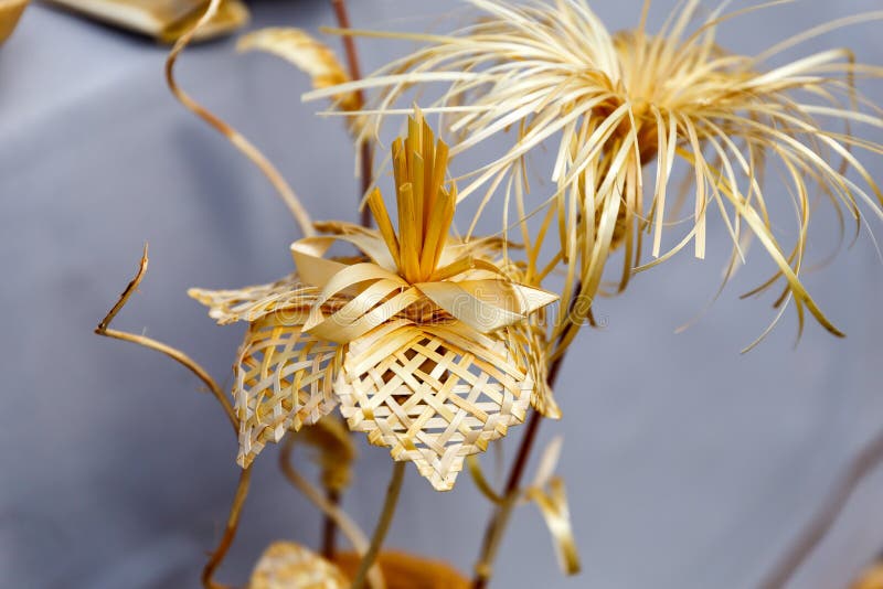 Handmade Hay and Flax Products at the Fair of Folk Stock Photo - Image ...