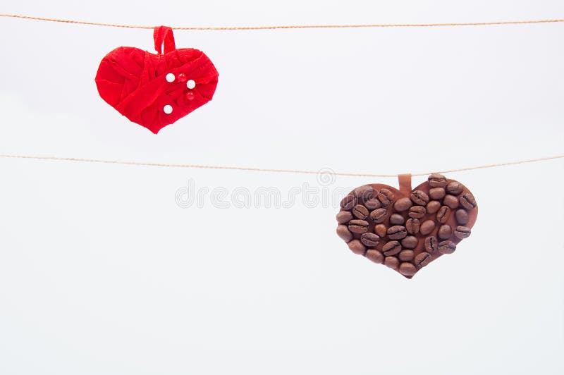 Handmade hearts stock photo. Image of handmade, coffee - 50032696