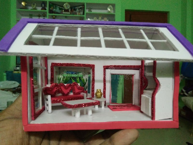 Handmade house stock photo. Image of craft, house, miniature - 122588978