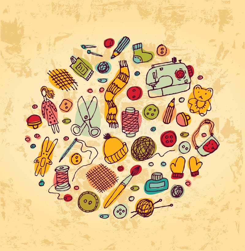 Handmade icons stock vector. Illustration of hobby, logo - 63011491
