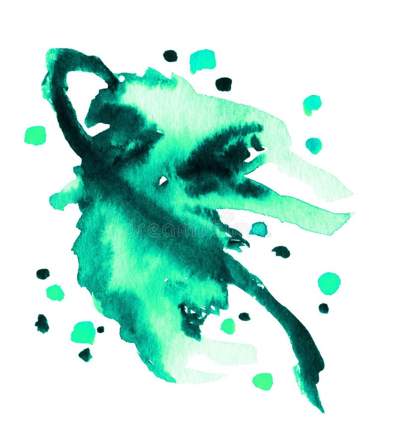 Fantasy Splash of Red Watercolor Stock Illustration - Illustration of ...