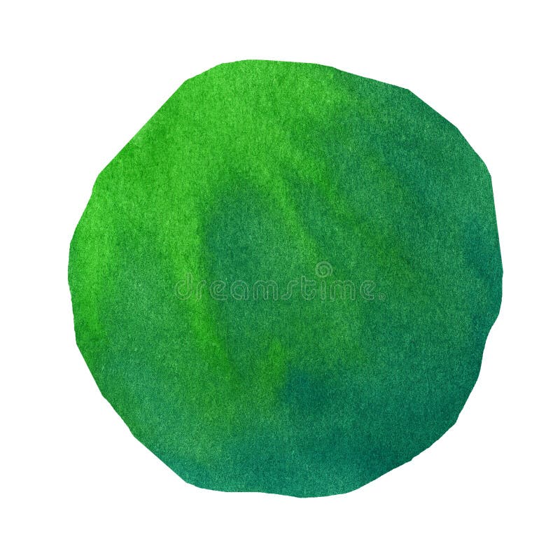 Dark Splash of Green Watercolor Stock Illustration - Illustration of ...