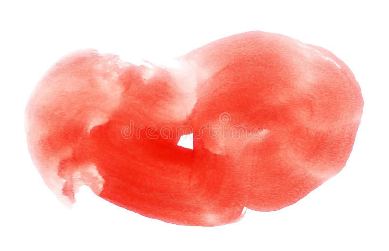 Magical Blob of Red Watercolor Stock Illustration - Illustration of ...