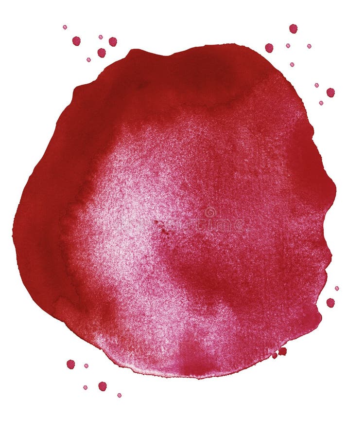 Splatter of Dark Red Watercolor Stock Illustration - Illustration of ...