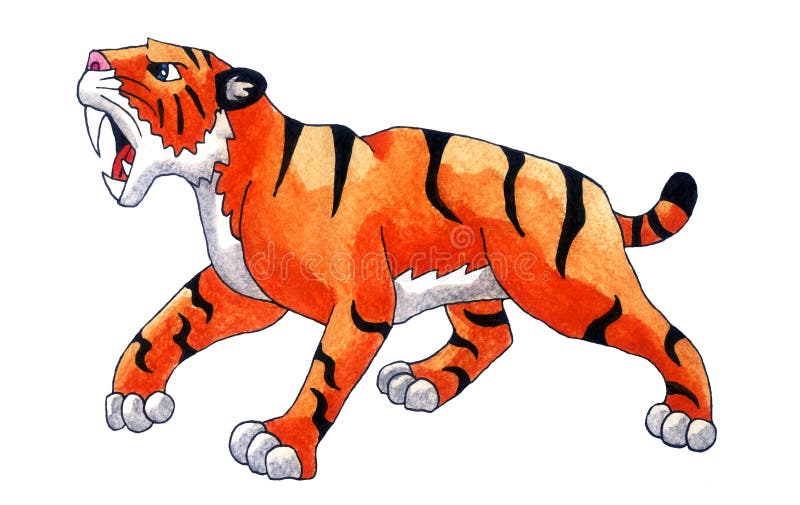 Saber Tooth Tiger Stock Vector Illustration Of Hunt 26709832