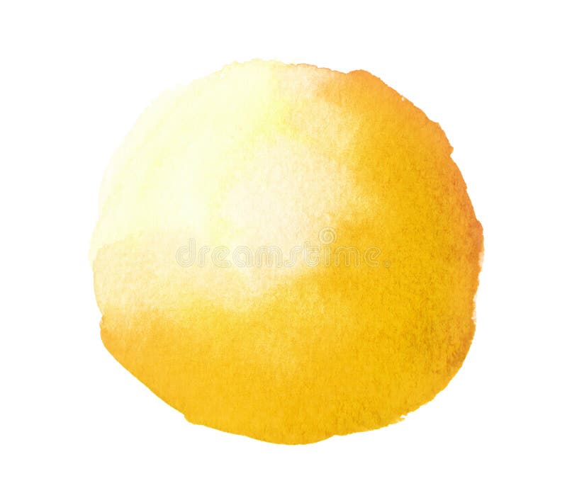 Blob of Yellow Watercolor stock illustration. Illustration of backdrop ...