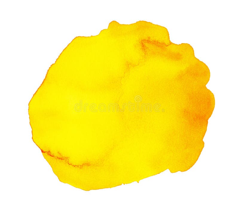 Blob of Yellow Watercolor stock illustration. Illustration of backdrop ...
