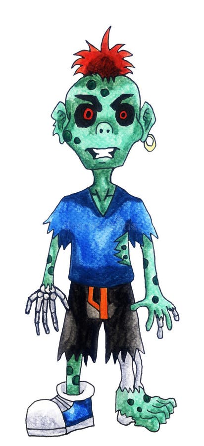 Evil Red Haired Zombie stock illustration. Illustration of dangerous ...