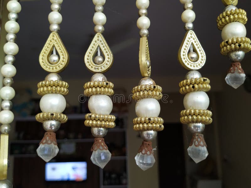 Handmade Indian Decorative Door Hanging Toran in Front of the Door ...