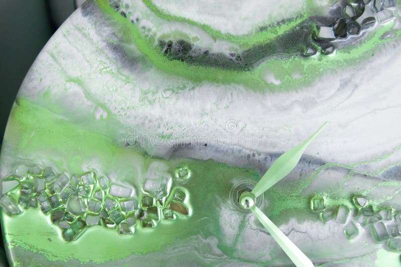 Handmade Interior Clocks Made of Epoxy Resin. an Interior Item. Stock ...