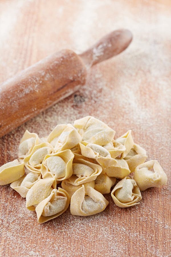 Handmade Italian Tortellini Pasta Stock Image - Image of ravioli ...