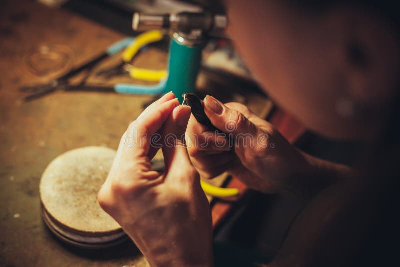 The handmade jewellery stock image. Image of manufacture - 77396483