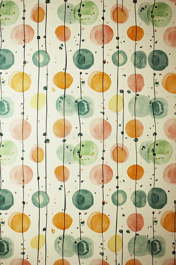 Handmade Journal Kit Page with Colorful Dots Pattern on Beige ...