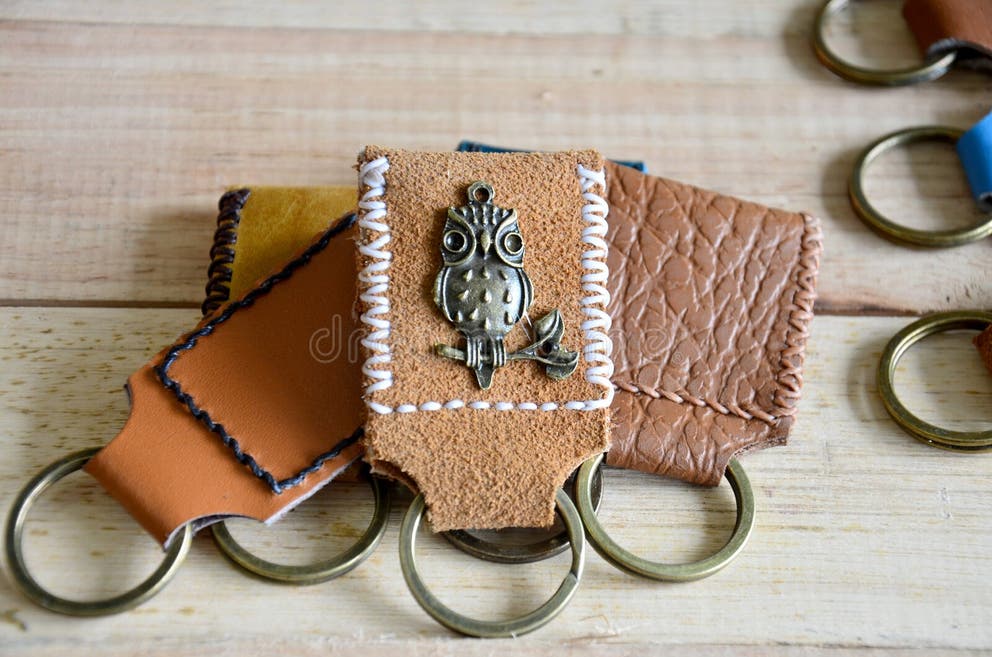 Handmade Key Ring Made from Leather Stock Photo - Image of leather ...