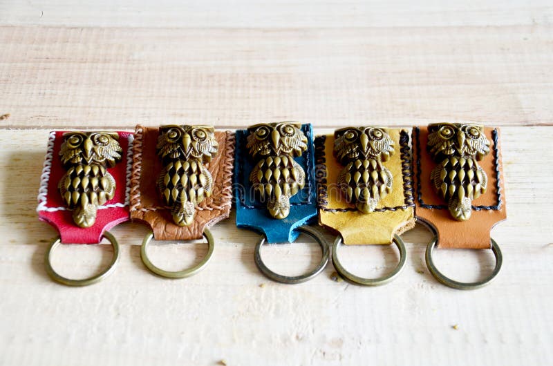 Handmade Key Ring Made from Leather Stock Image - Image of beautiful ...